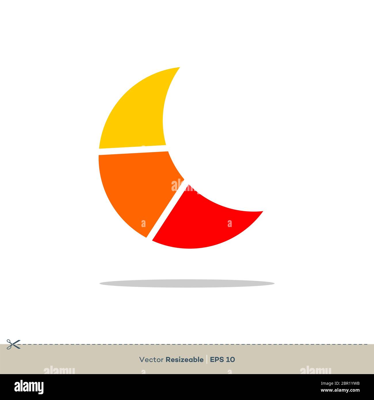 Colorful Moon vector Logo Template Illustration Design Stock Photo - Alamy