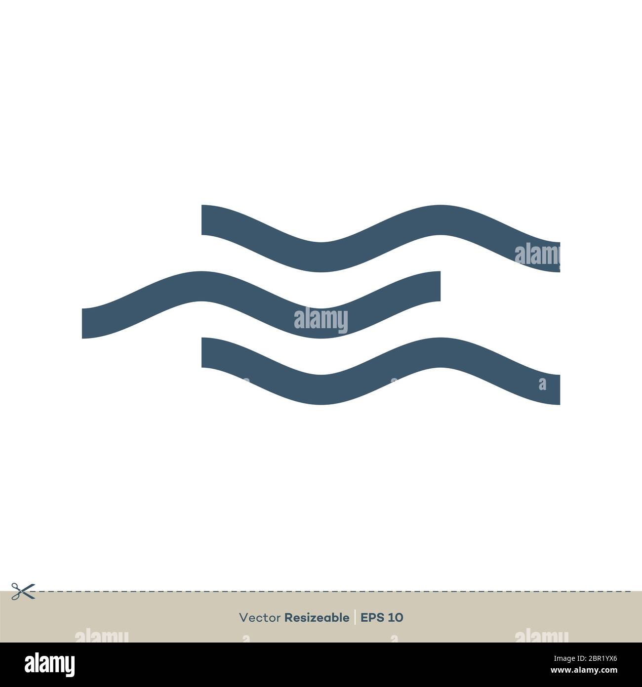 Water Lines Icon Vector Logo Template Illustration Design Stock Photo ...