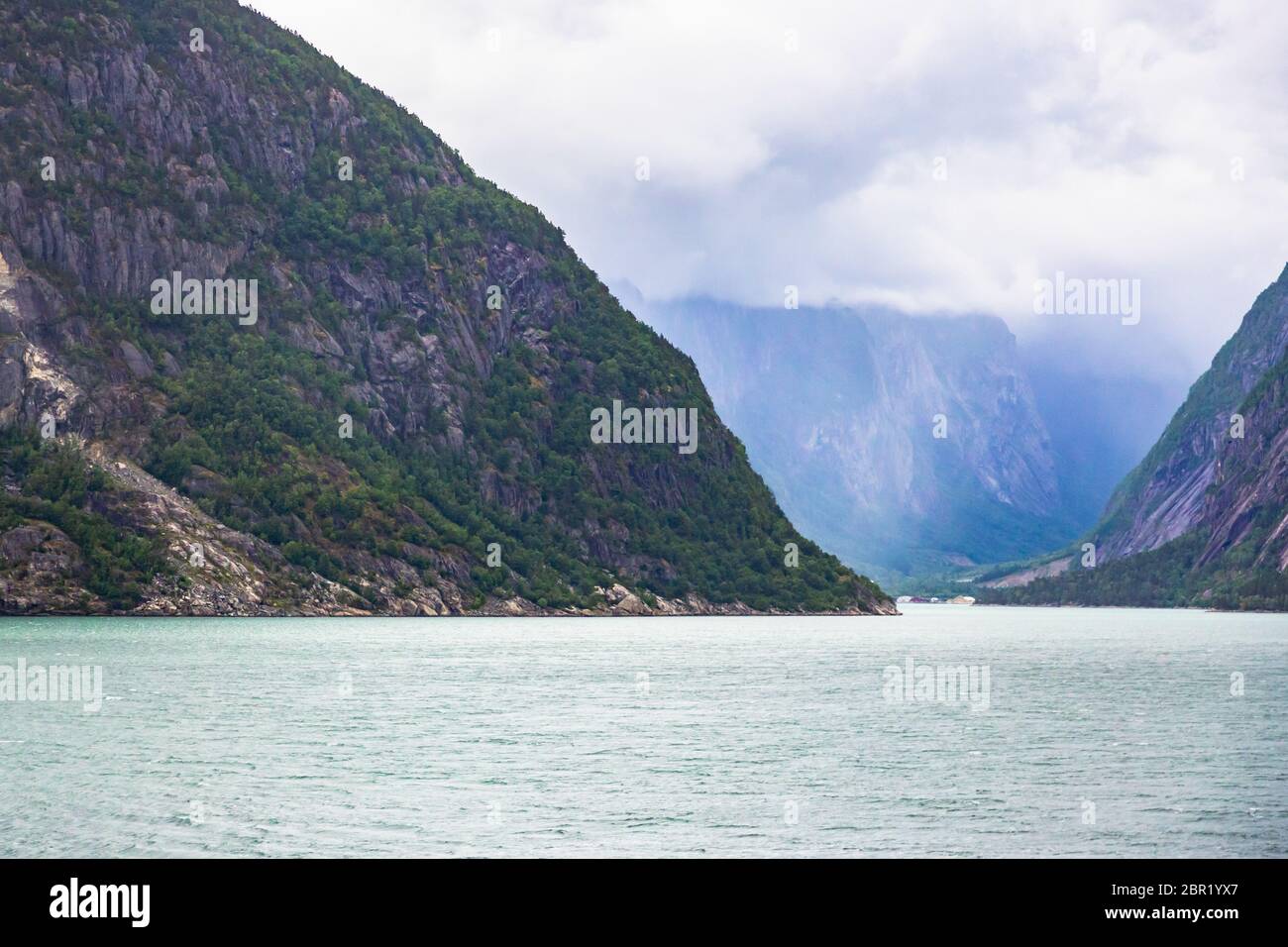 Fjord in Norway - nature and travel background. Beautiful view of the ...