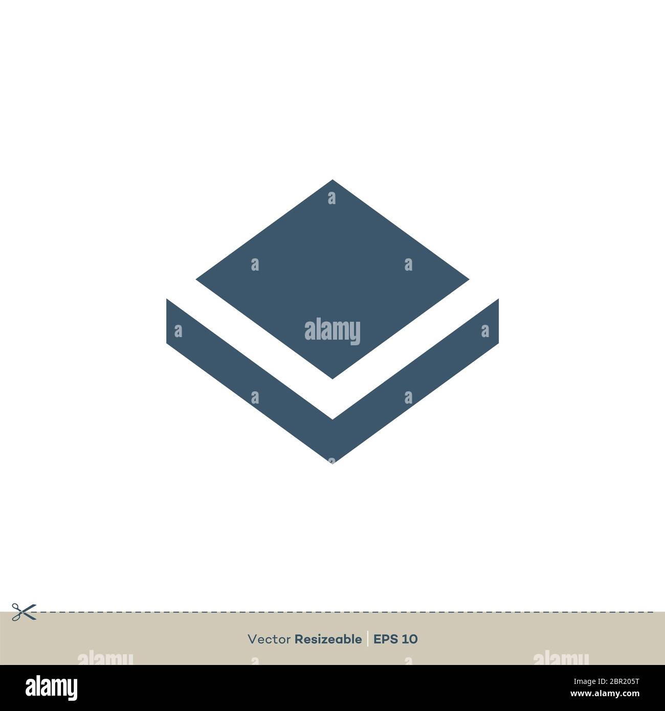 Diamond Shape Box Vector Logo Template Illustration Design Stock Photo ...