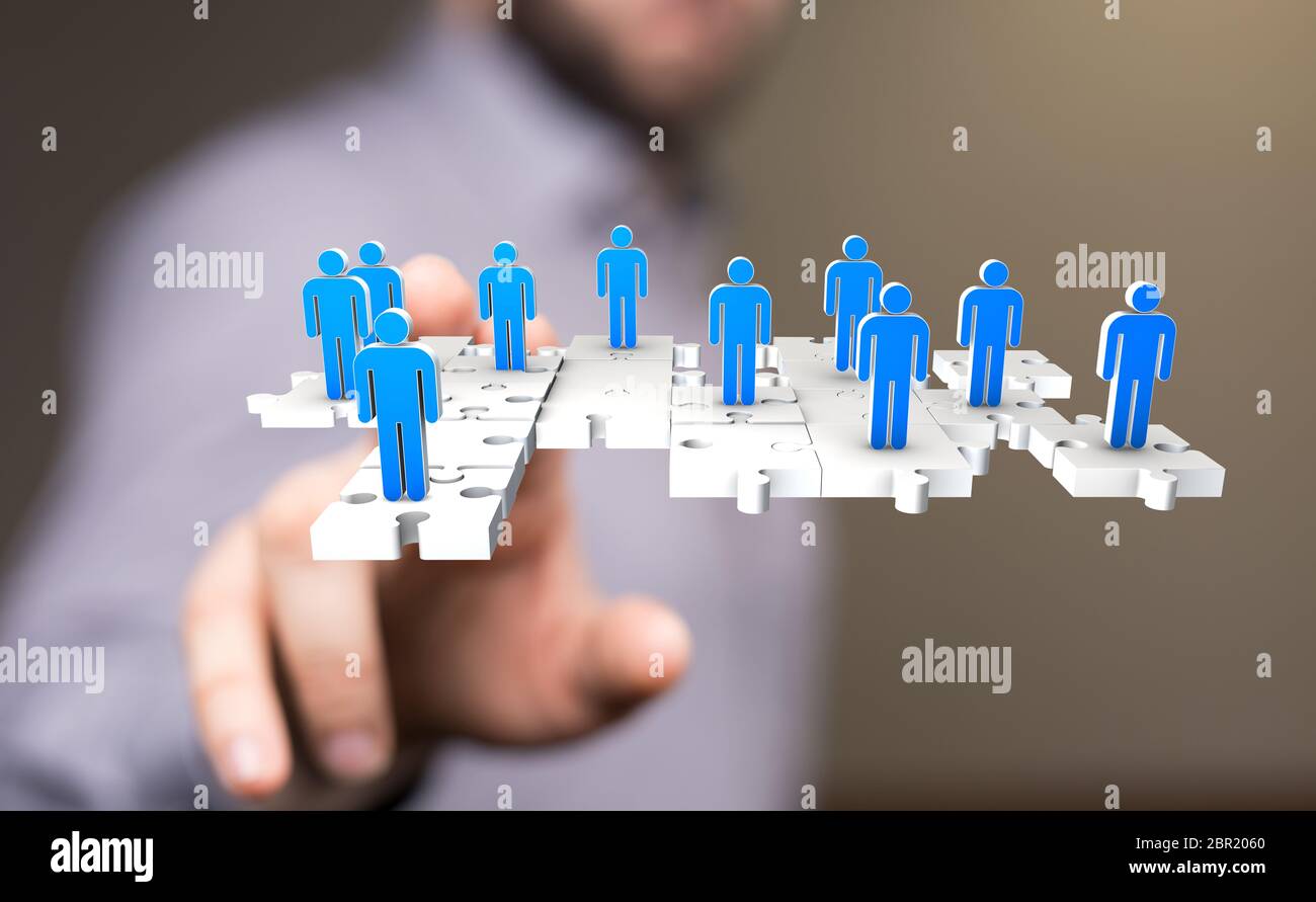 team network interface in hand digital Stock Photo - Alamy