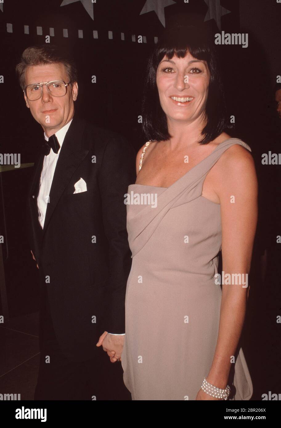 Los Angeles.CA.USA. LIBRARY. James Fox and Anjelica Huston. Late 1980s ...