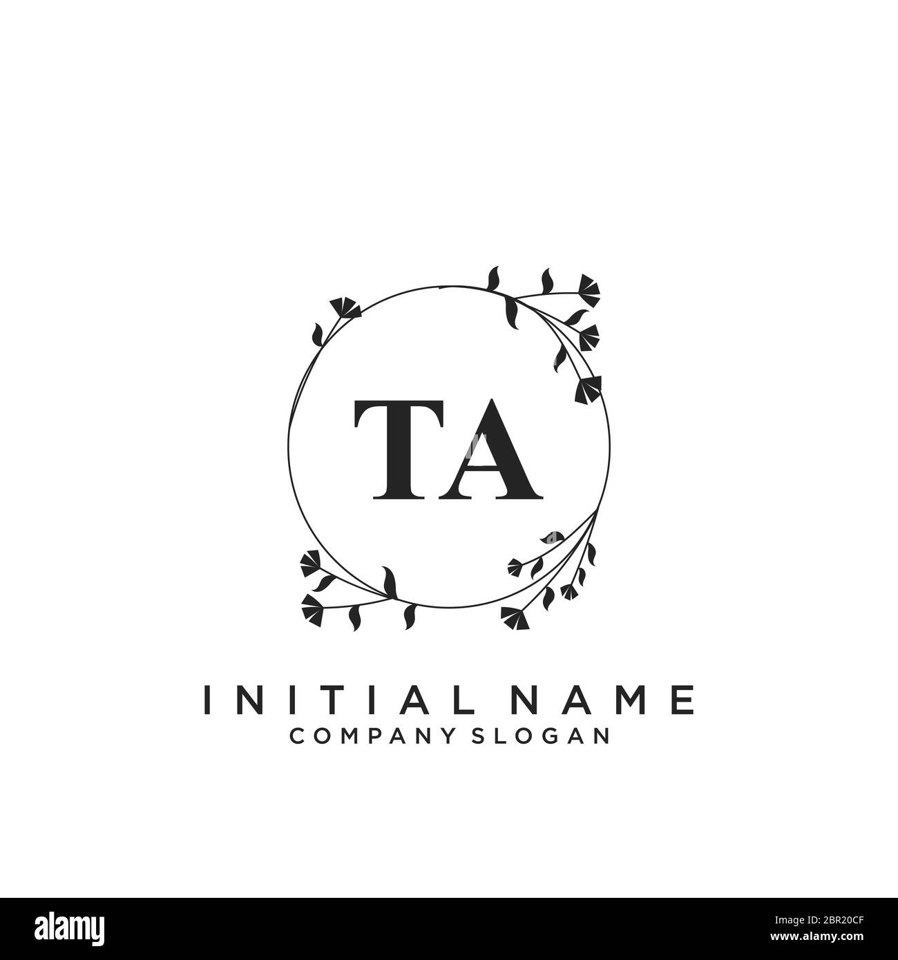 Ta initial vector hi-res stock photography and images - Alamy