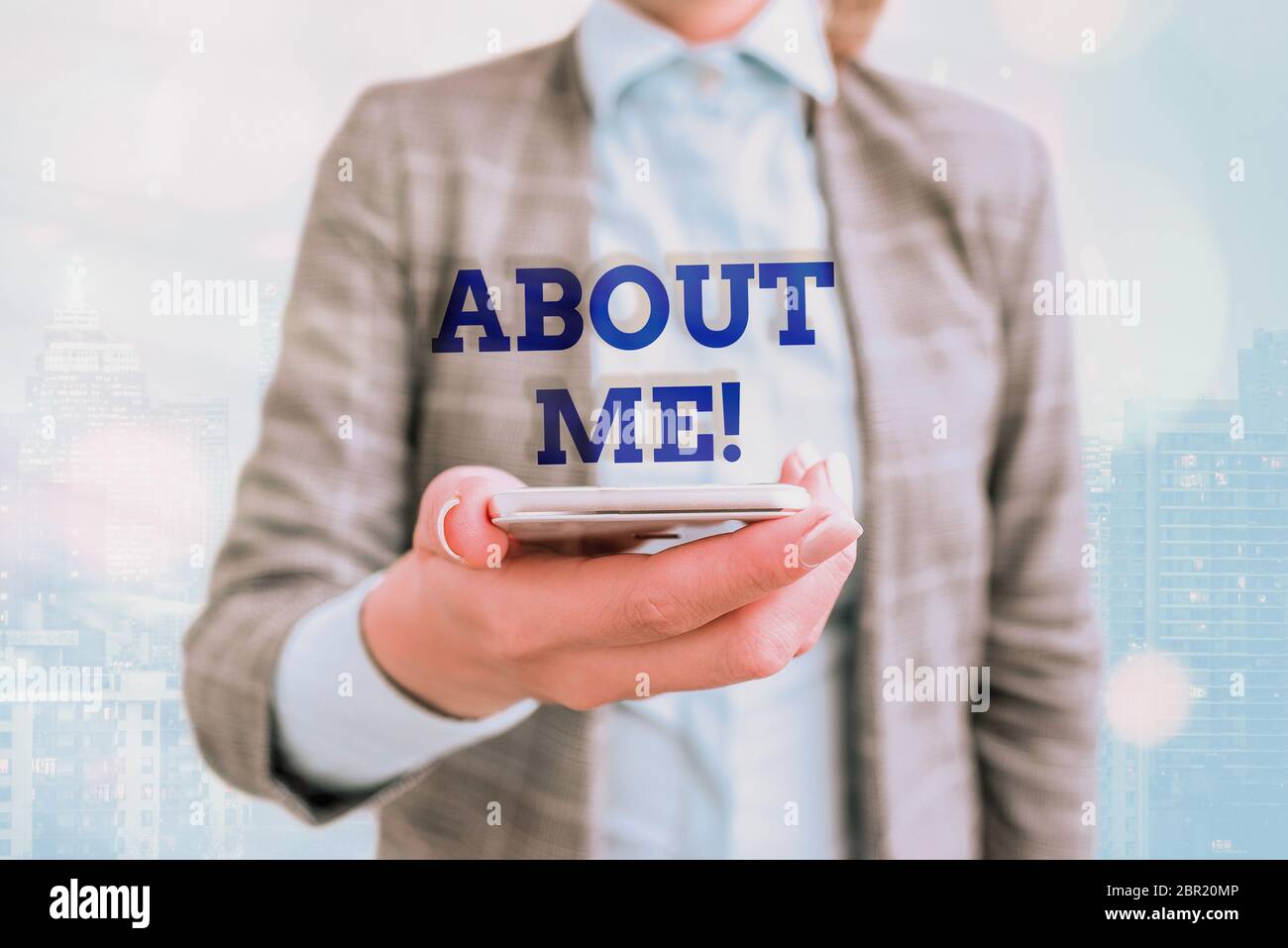 Conceptual hand writing showing About Me. Concept meaning telling ...