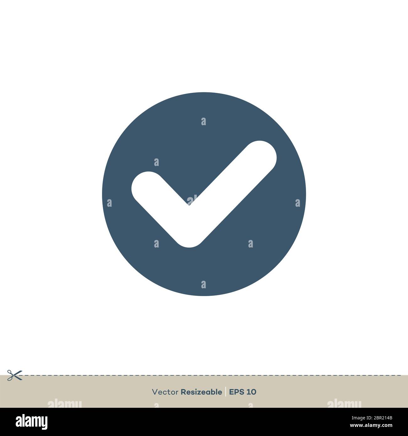 Circle Check Mark Vector Logo Template Illustration Design Stock Photo ...