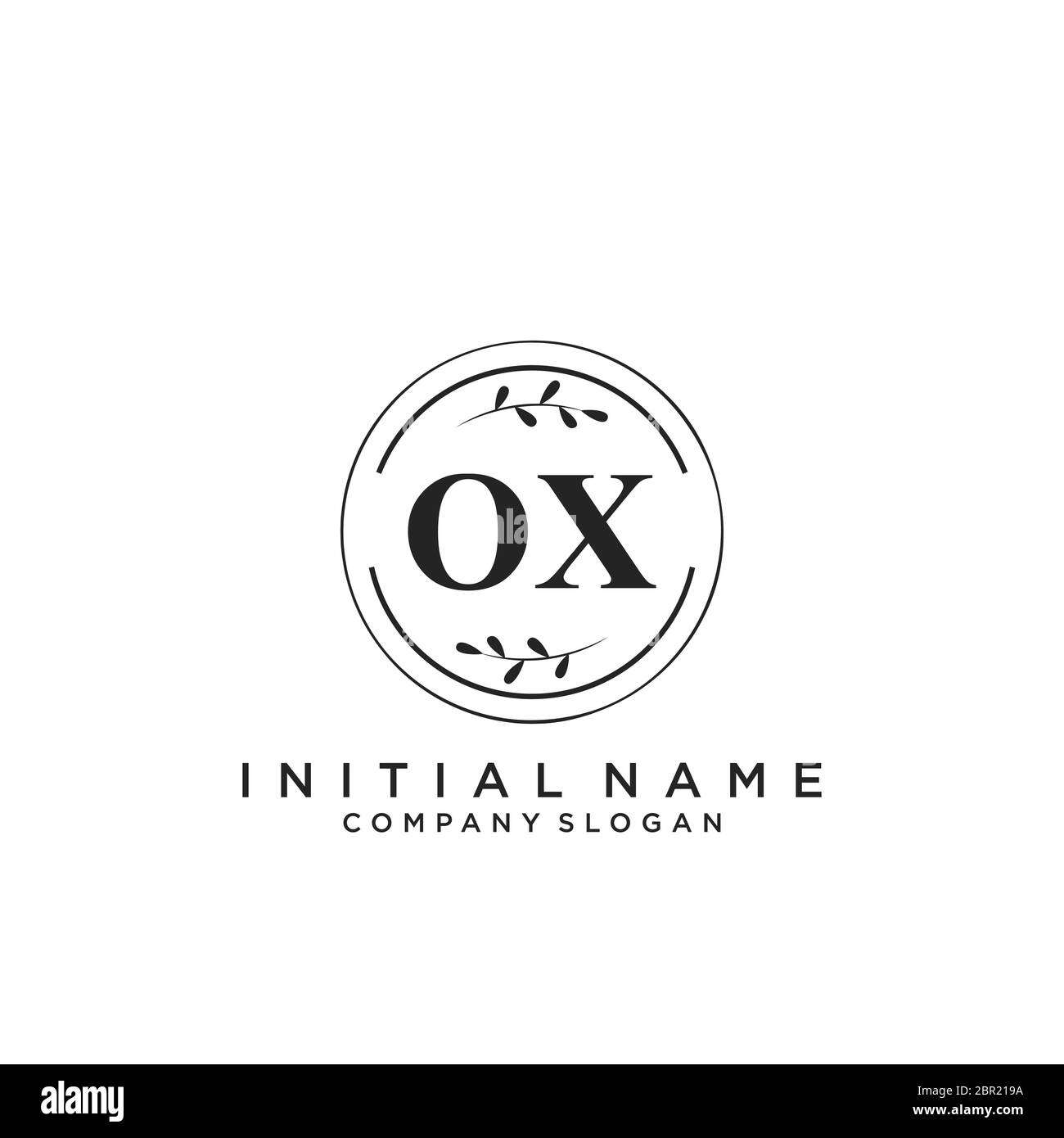Ox initials logo hi-res stock photography and images - Alamy
