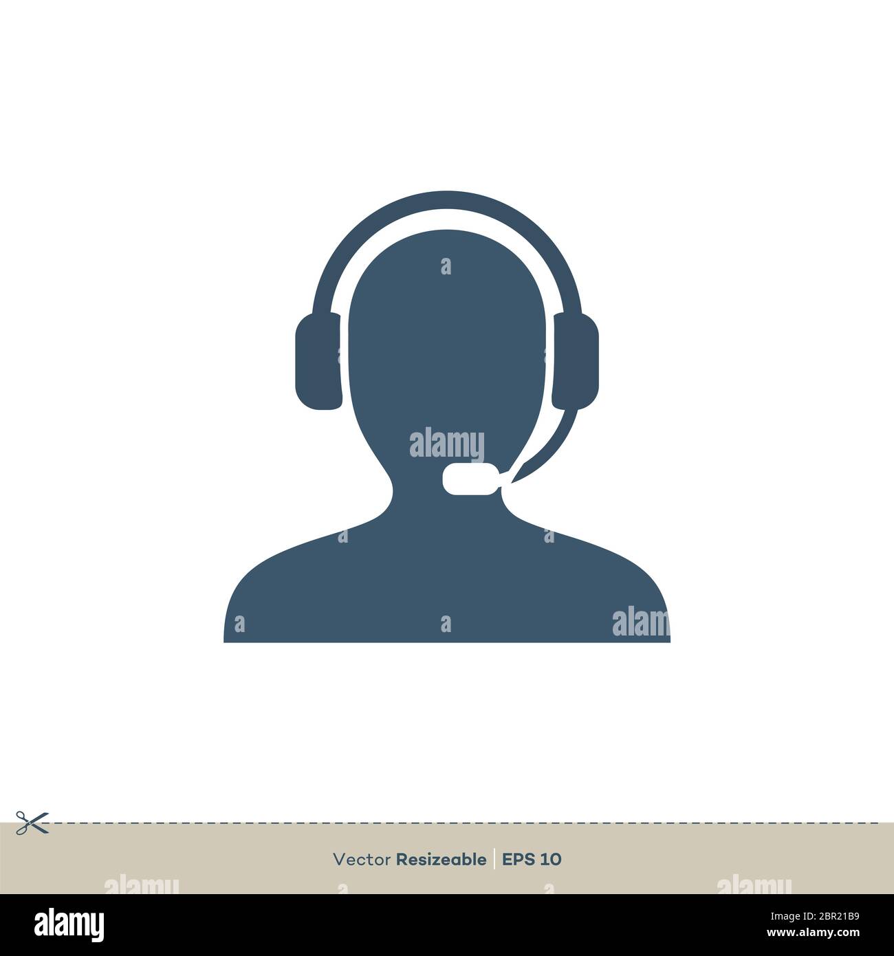 Call Center Person Icon Vector Logo Template Illustration Design Stock ...