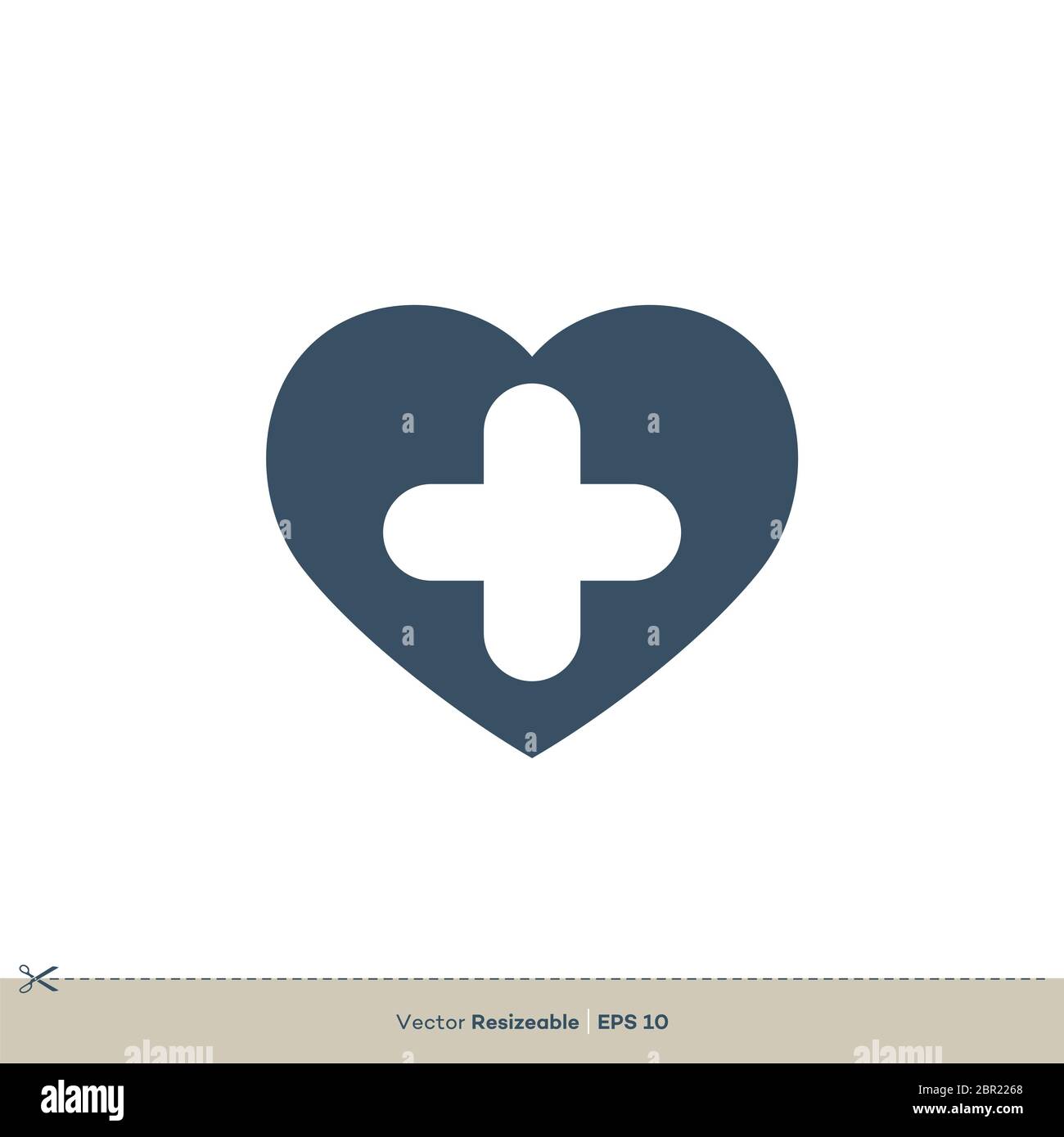 Cross and Love Icon Vector Logo Template Illustration Design Stock ...