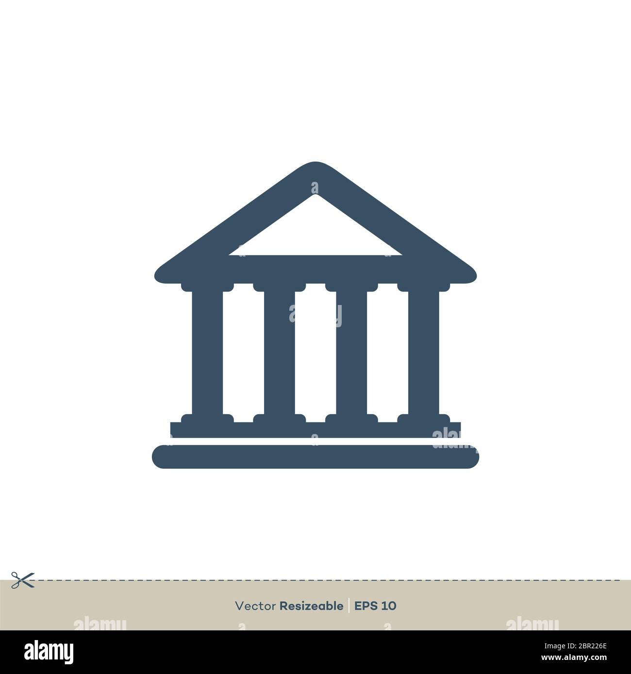 Court Building Icon Vector Logo Template Illustration Design Stock ...