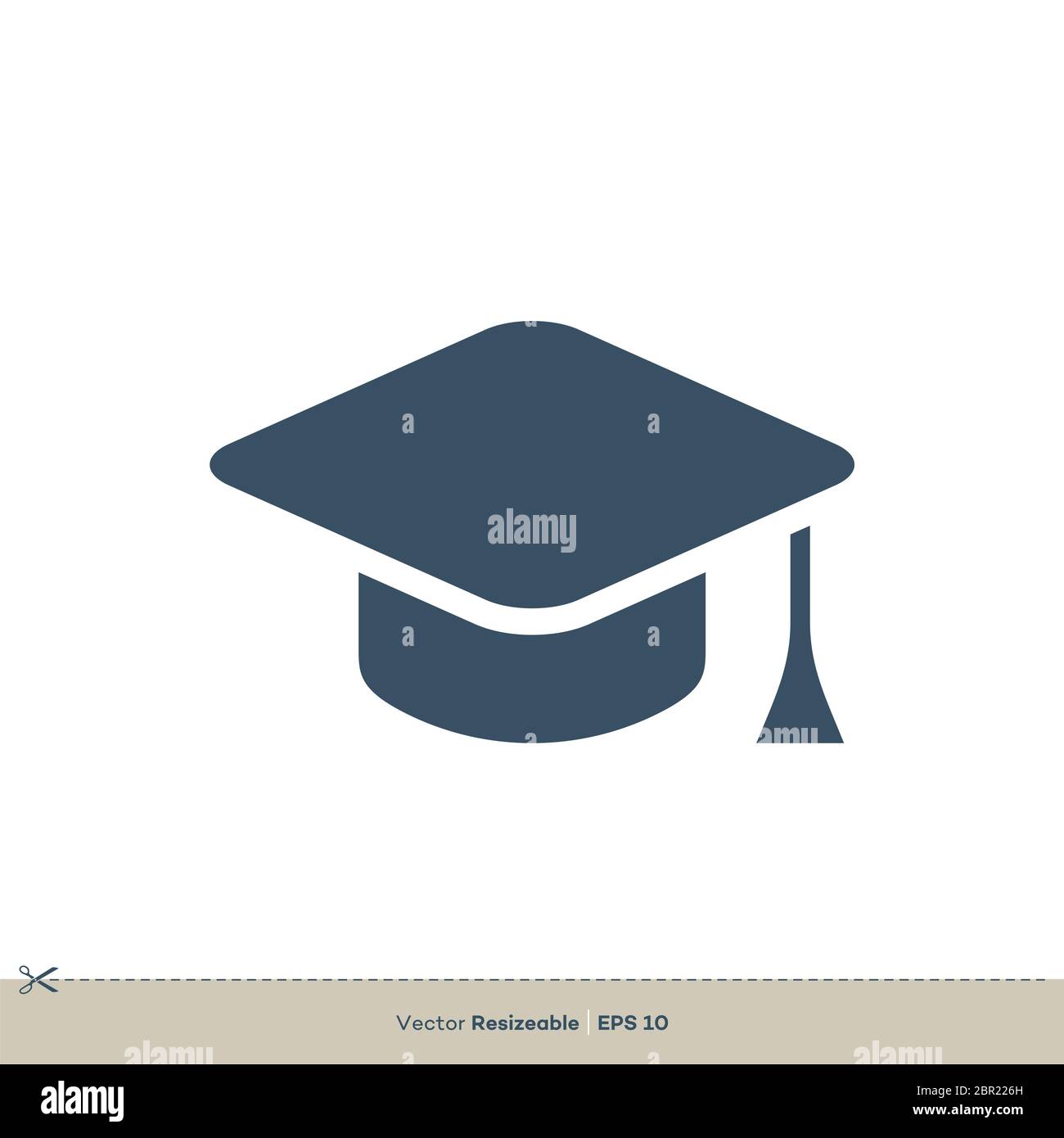 Graduate Cap Education Icon Vector Logo Template Illustration Design ...