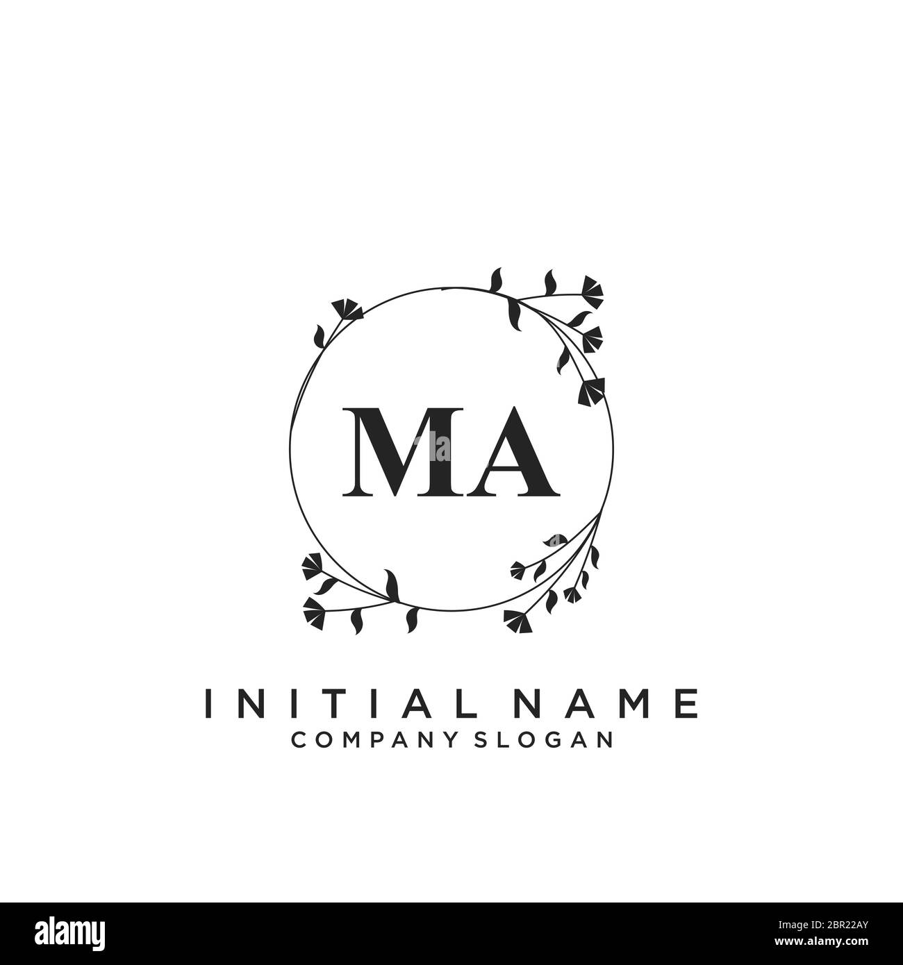 Ma initials logo Stock Vector Images - Alamy