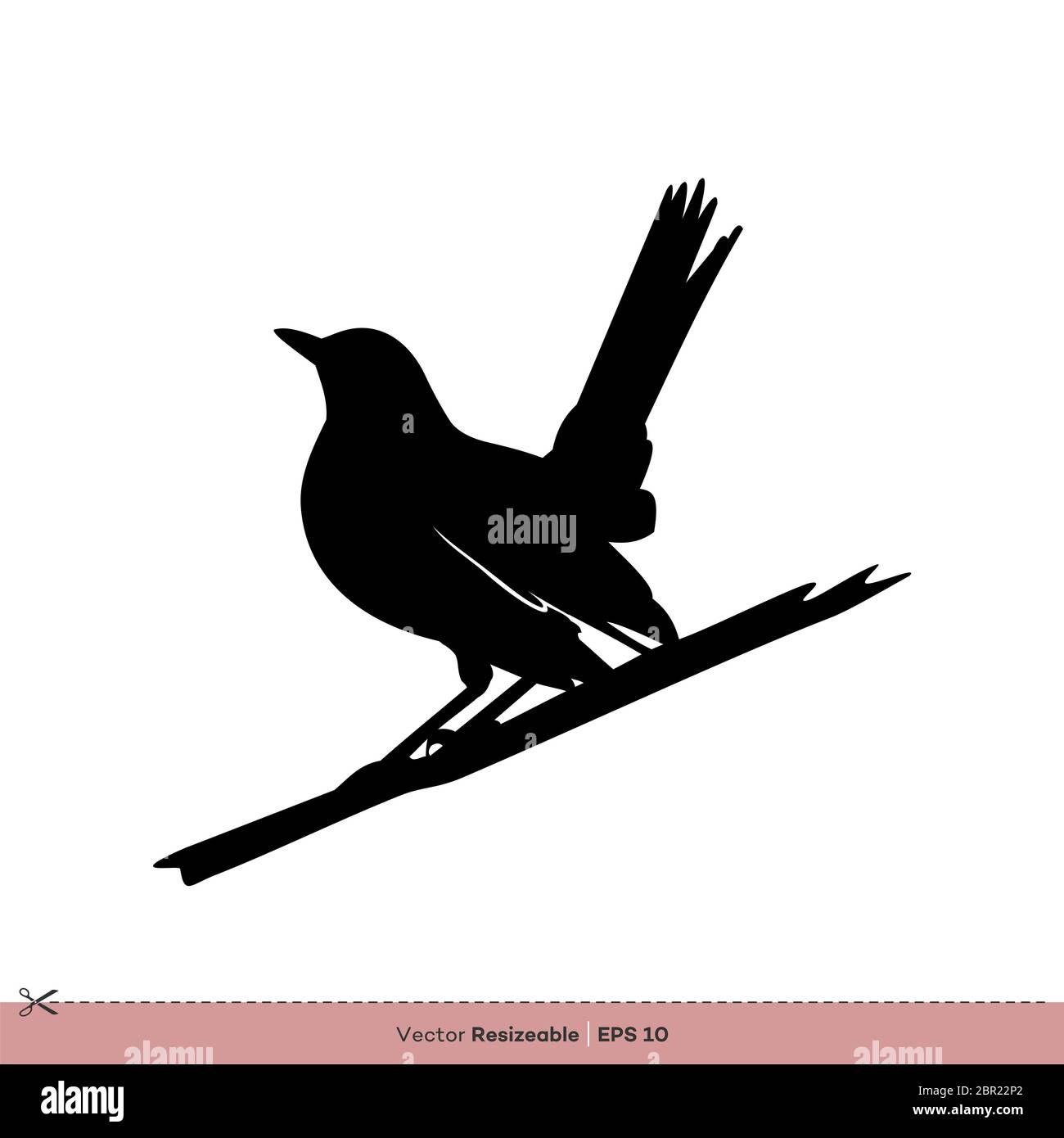 Robin - Bird Silhouette Vector Logo Template Illustration Design Stock ...
