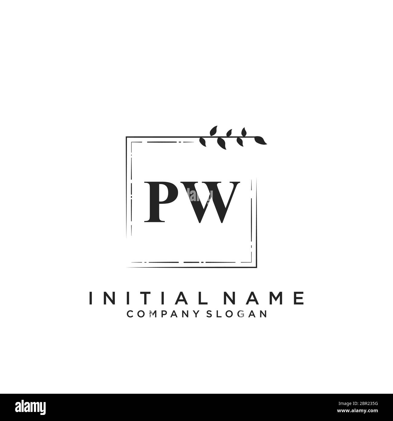 Initial pw logo Stock Vector Images - Alamy