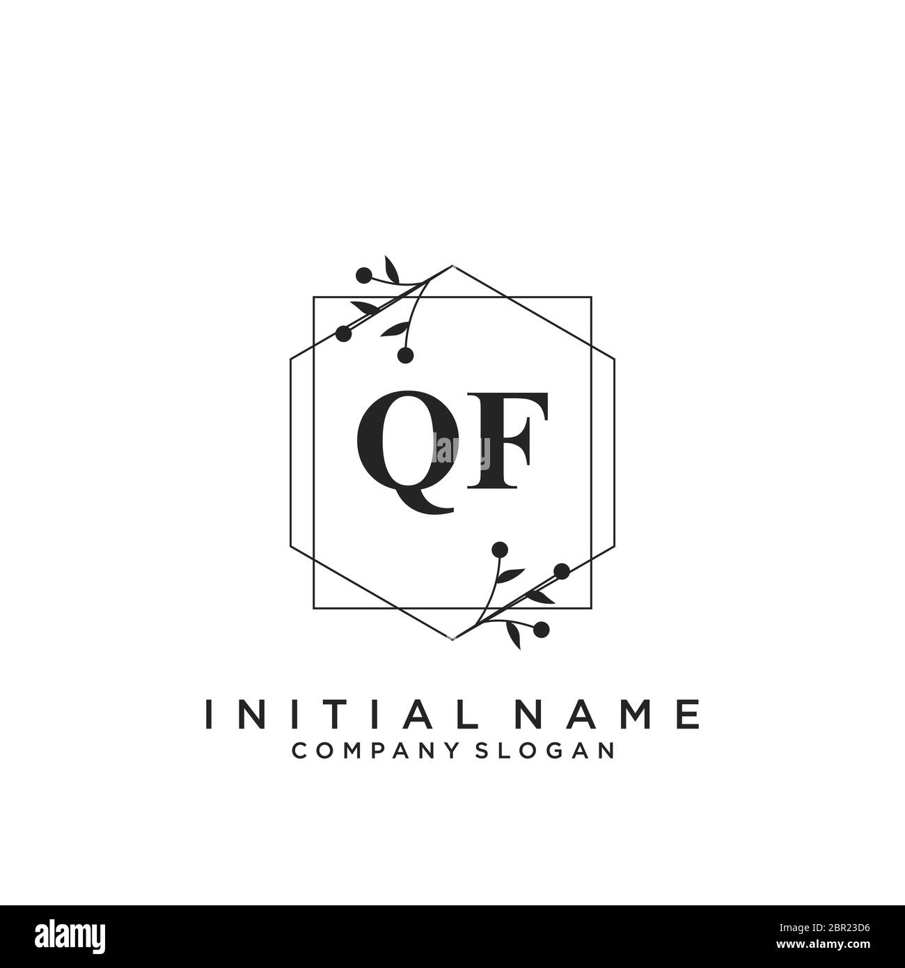 Initial letter qf Stock Vector Images - Alamy