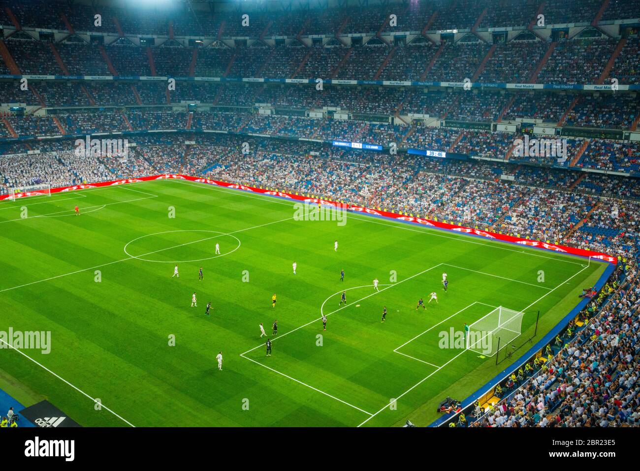 Champions League football match. Santiago Bernabeu stadium, Madrid ...