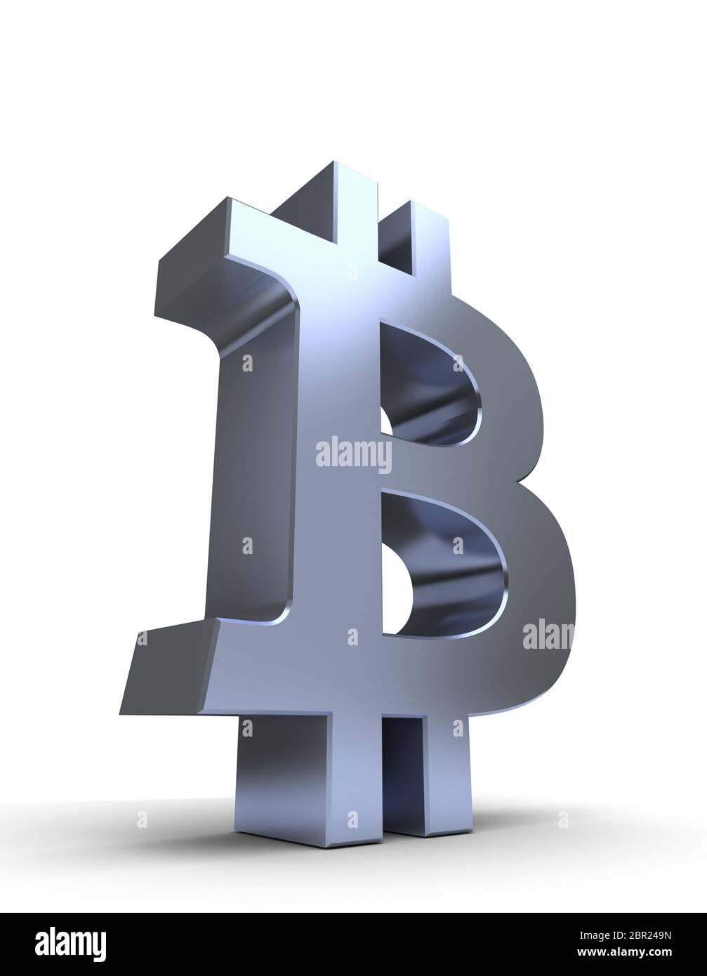 Cryptocurrency Bitcoin Symbol On White Background Stock Photo - Alamy