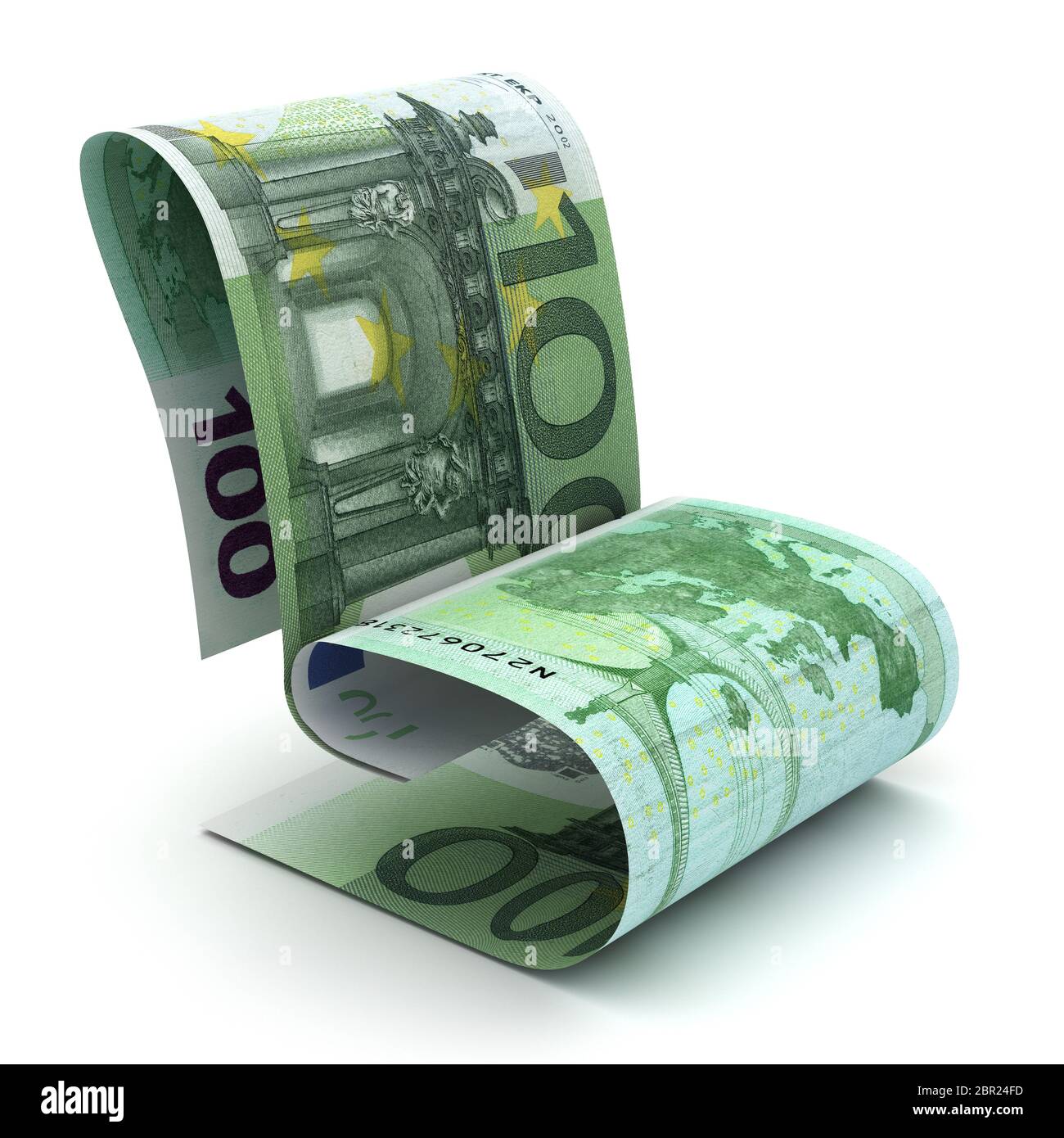 Managing European Euro (Isolated on white background Stock Photo - Alamy