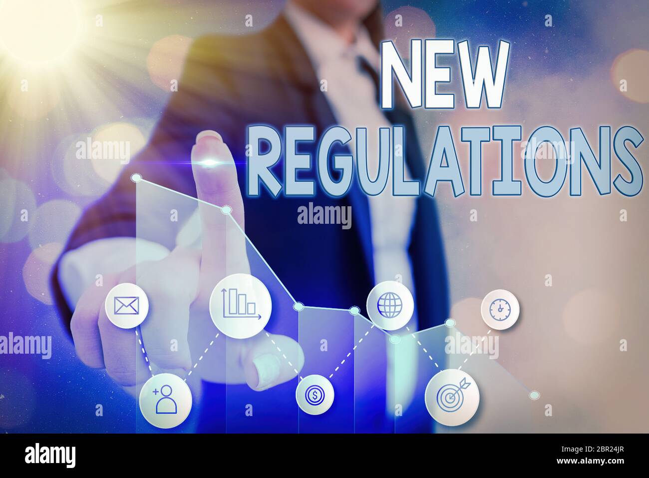 Conceptual hand writing showing New Regulations. Concept meaning rules ...