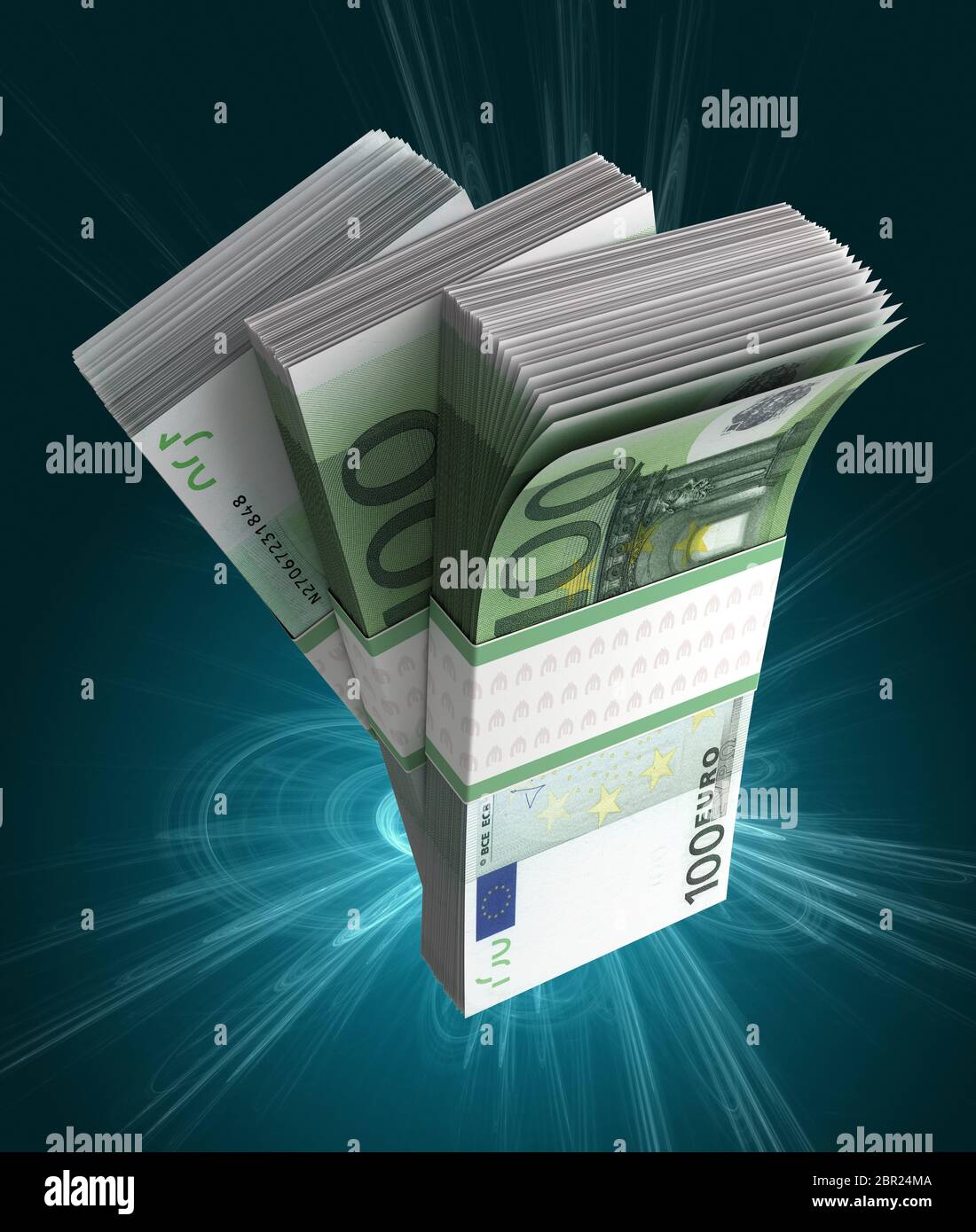 Stack of European Euro (isolated with clipping path Stock Photo - Alamy
