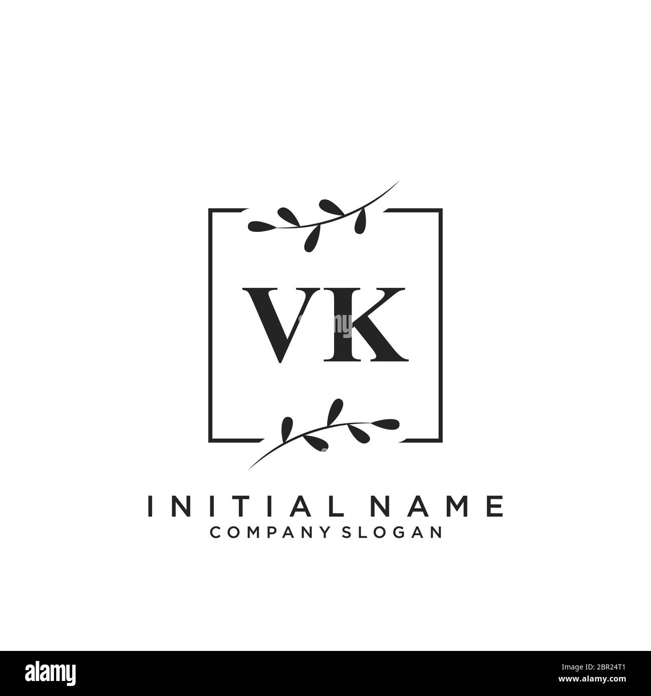 Vk initials logo hi-res stock photography and images - Alamy
