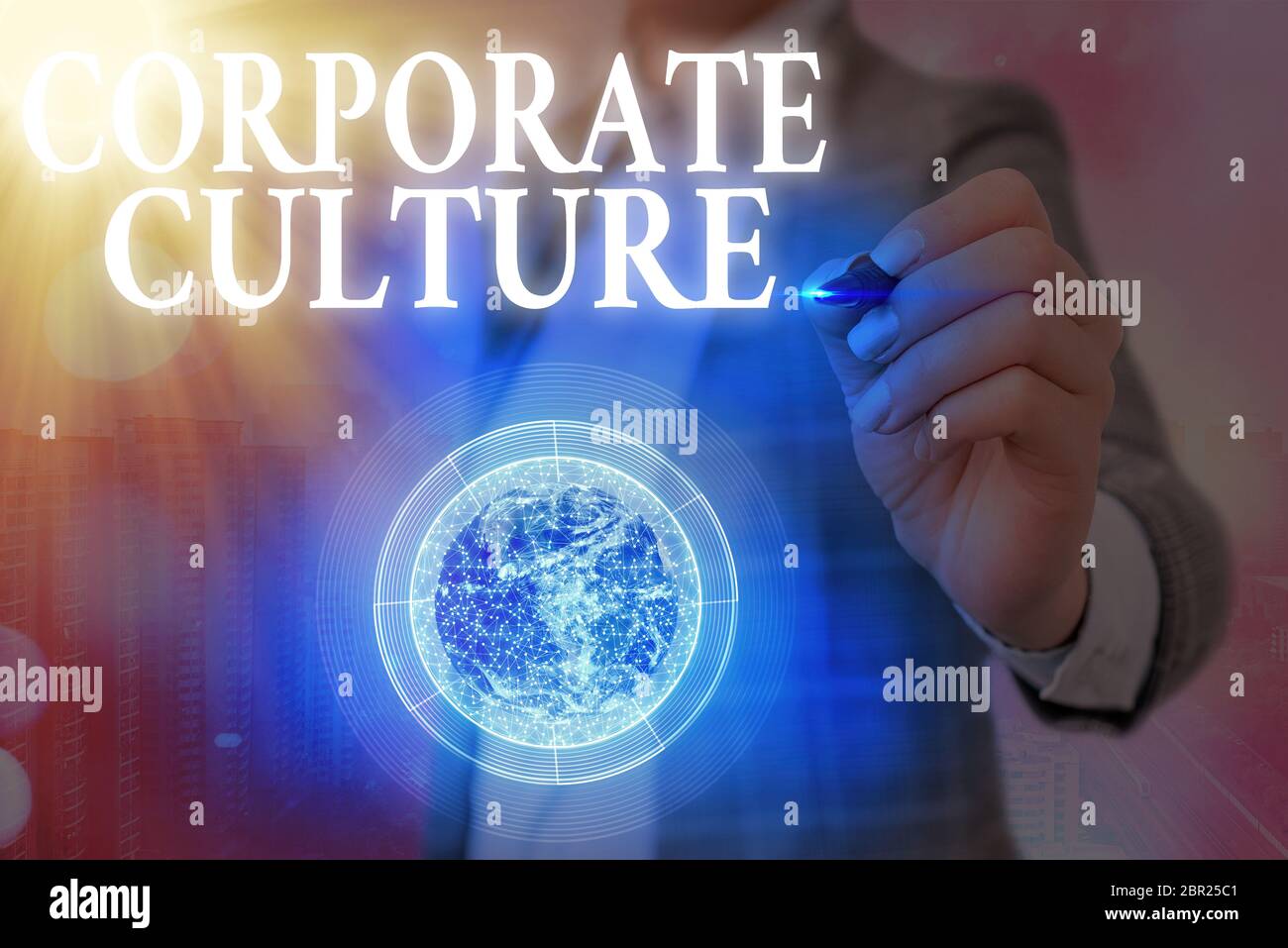 Text sign showing Corporate Culture. Business photo showcasing ...