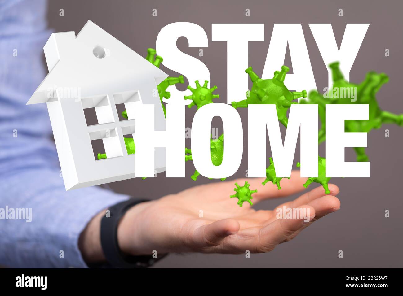 Stay home digital stay safe 3d Stock Photo - Alamy