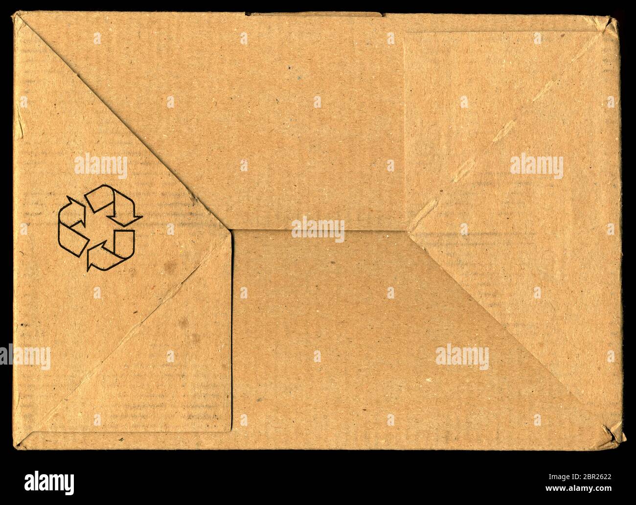 Recycle symbol printed on cardboard box Stock Photo - Alamy