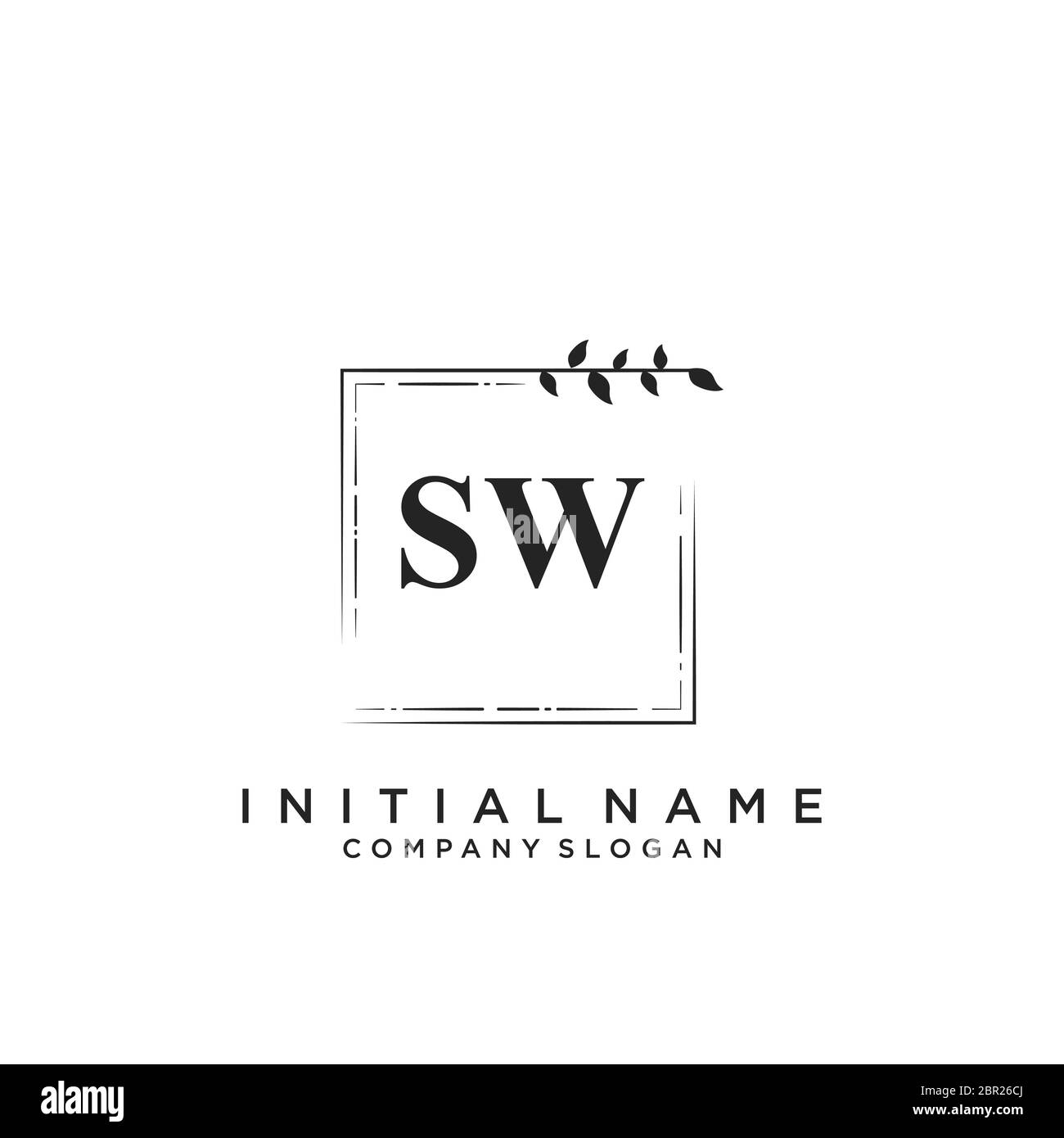 Sw initials logo hi-res stock photography and images - Alamy