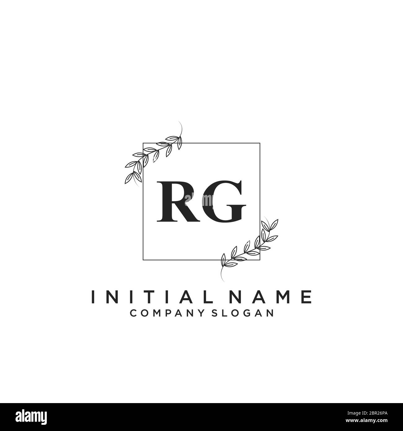 Rg initials logo hi-res stock photography and images - Alamy