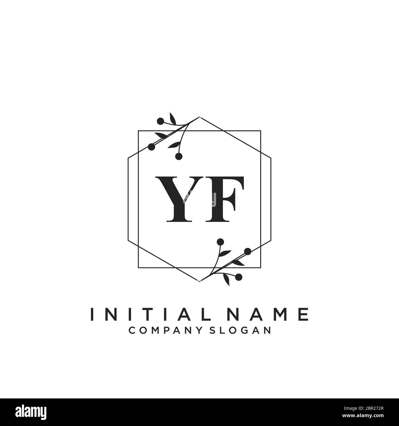 Yf initials logo hi-res stock photography and images - Alamy
