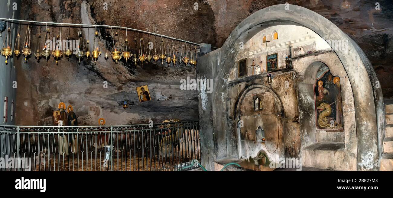 Inside of Mega Spilaio; one of the most historical monasteries of ...