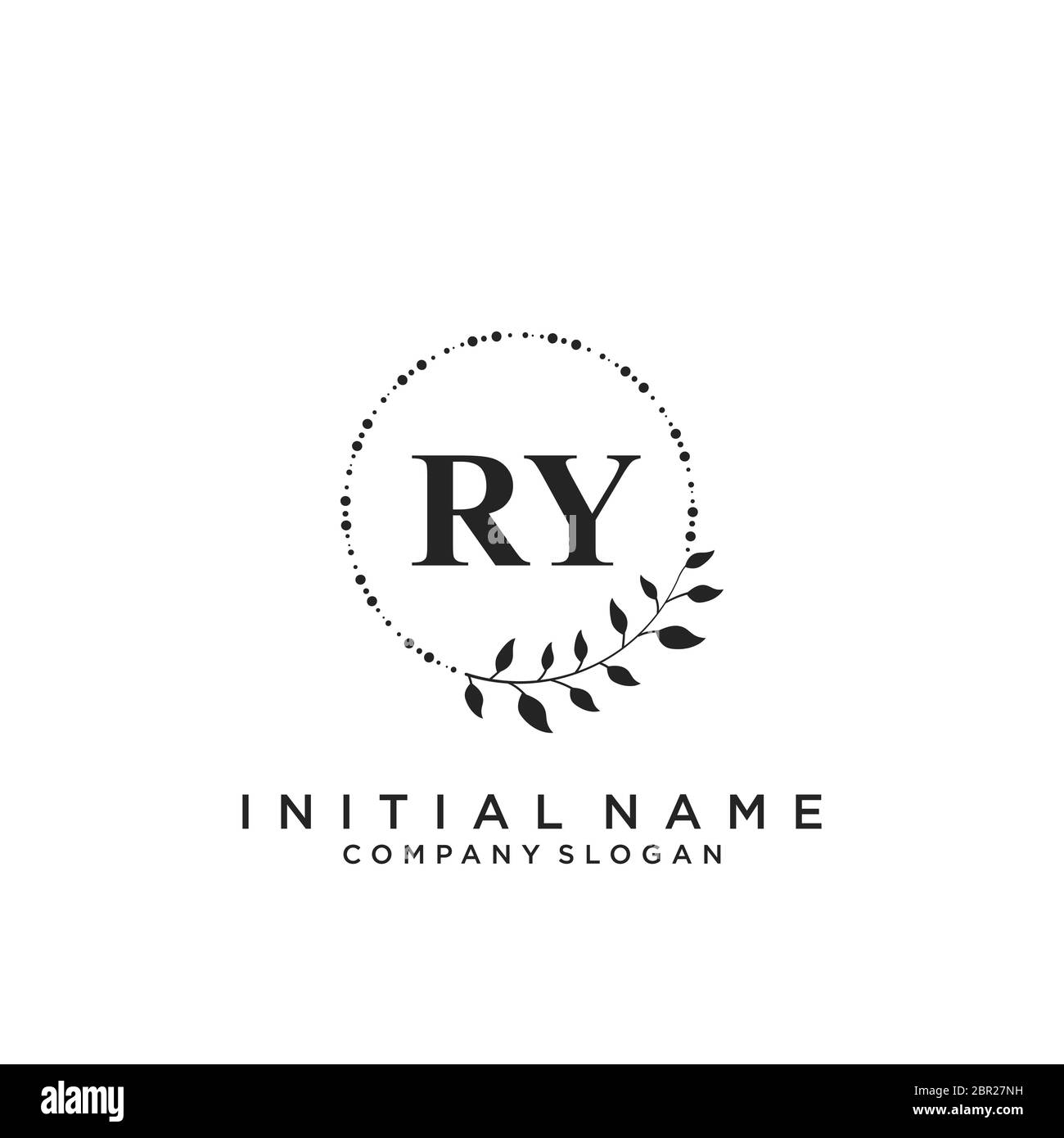 Ry initials logo hi-res stock photography and images - Alamy