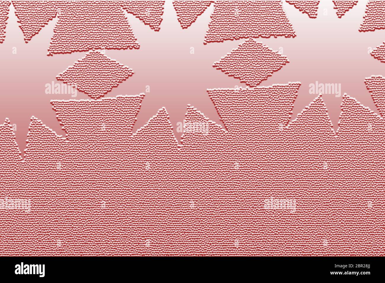 3D abstract graphic with a top border of smooth stars on a rough ...