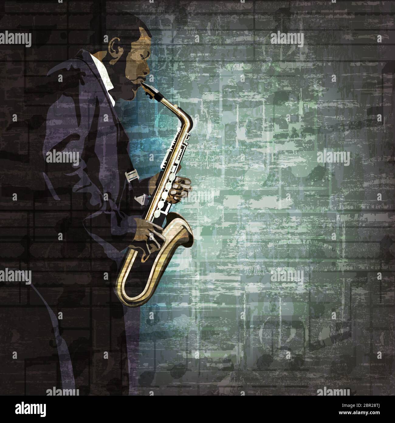 Jazz sax player abstract hi-res stock photography and images - Alamy