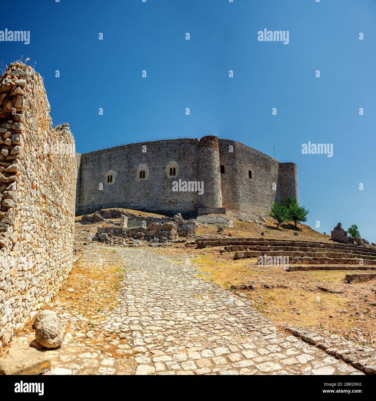 Chlemoutsi (also known as "Clermont") castle at Kastro village ...