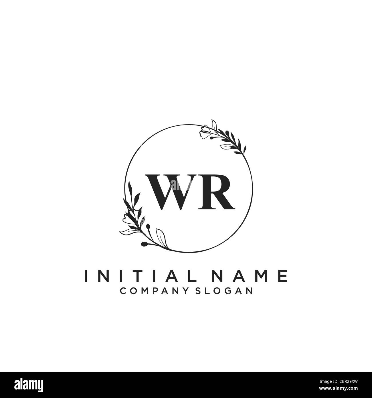 Wr Initials Logo High Resolution Stock Photography and Images - Alamy