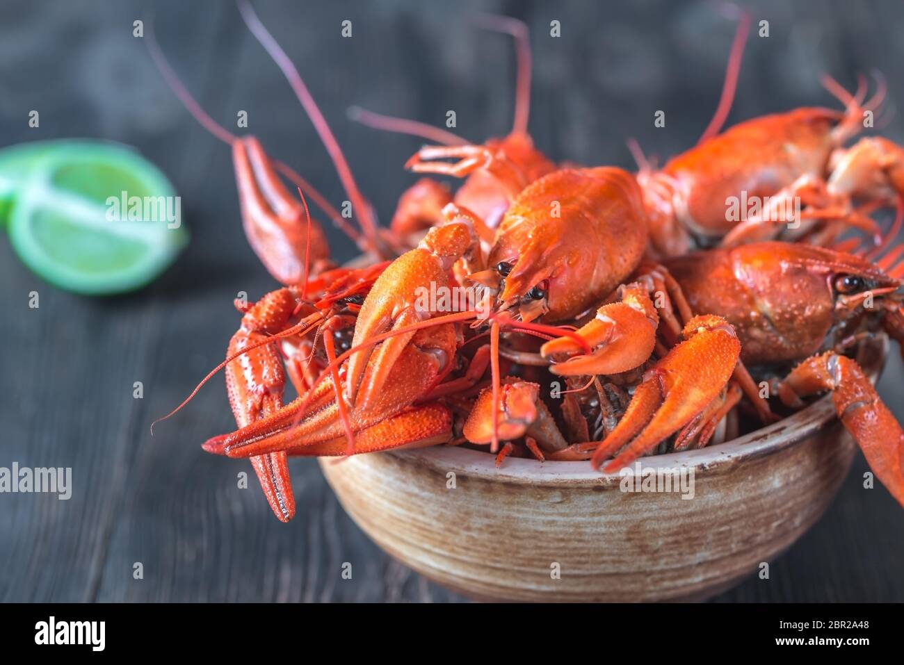 Many cooked crayfish close hi-res stock photography and images - Alamy