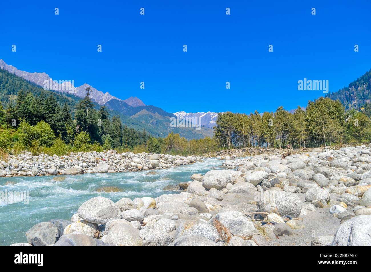 Beautiful landscape panorama view Himalayan valley of "MANALI-LEH-ROAD ...