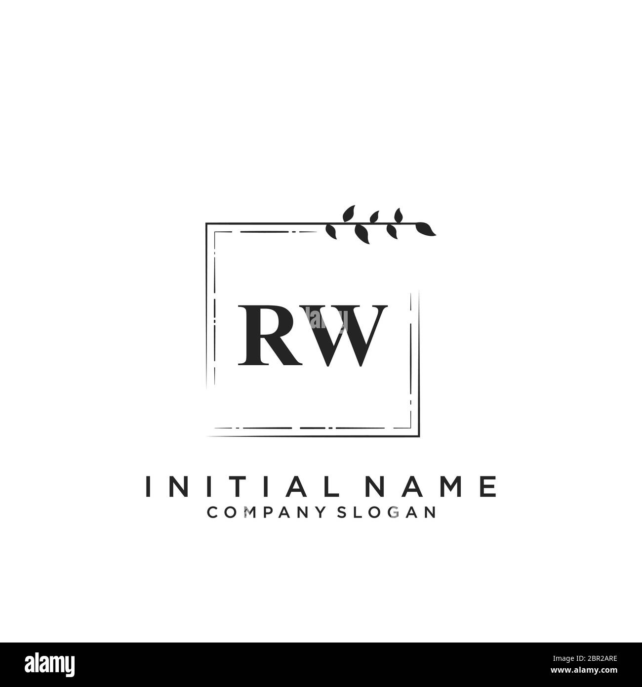 Rw initials logo hi-res stock photography and images - Alamy