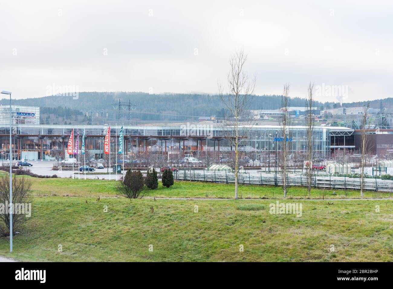 Building of Maxbo in Skjetten, Norway Stock Photo - Alamy