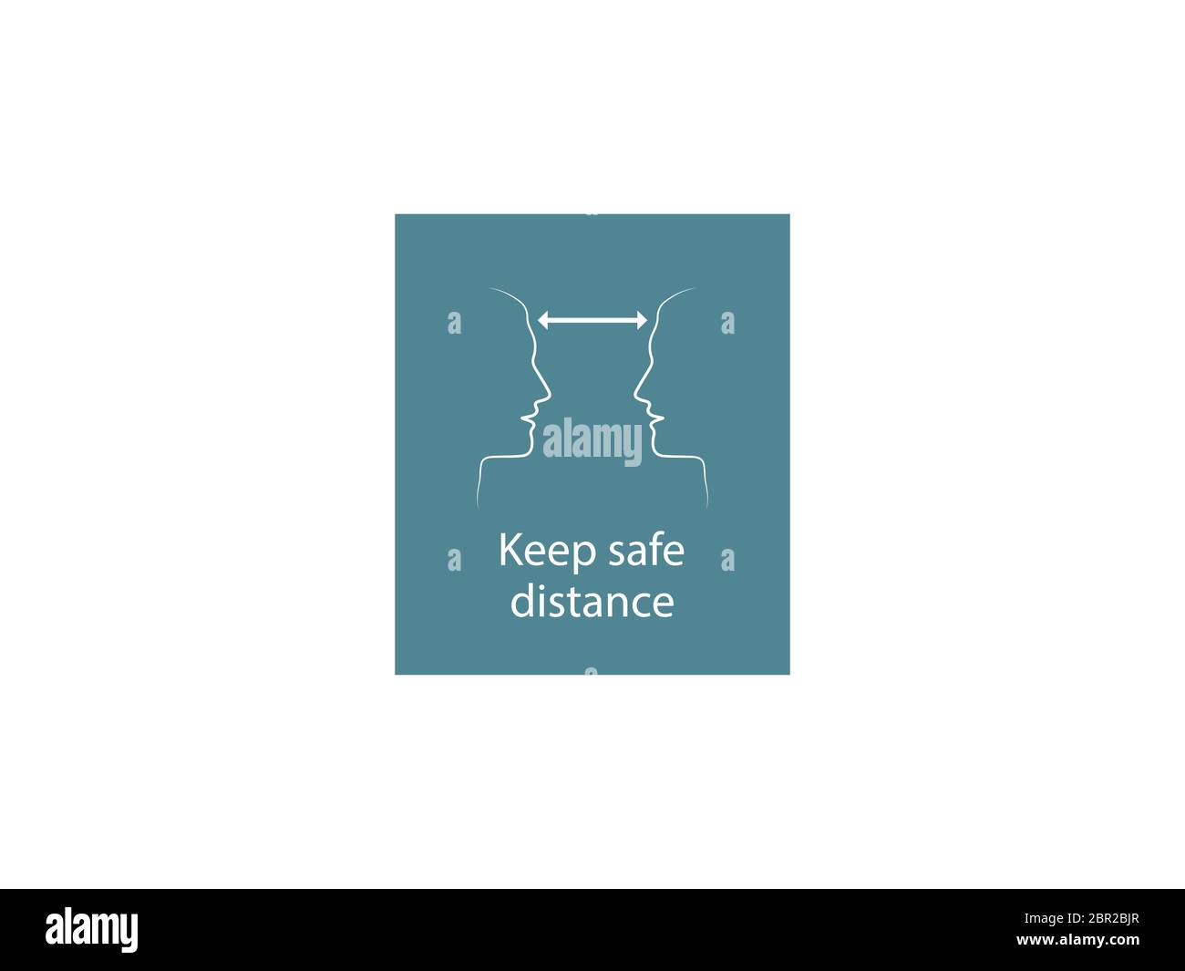 Keep safe distance icon. Vector illustration, flat design Stock Vector ...