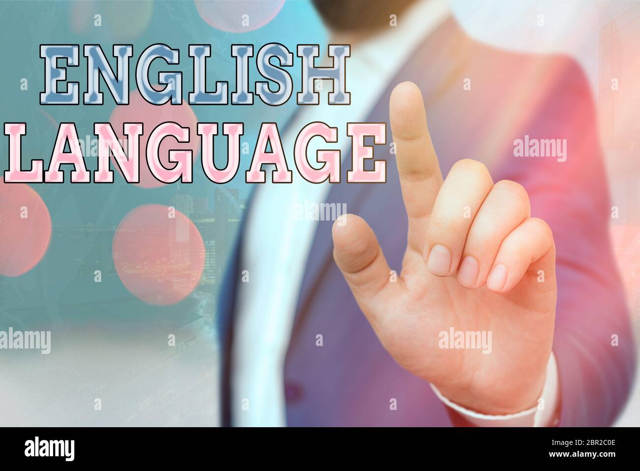Text sign showing English Language. Business photo showcasing third ...