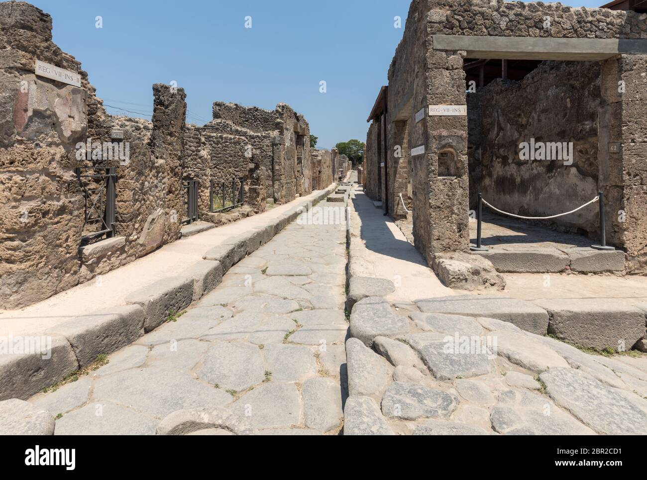 Ancient city of Pompeii, Italy. Roman town destroyed by Vesuvius ...