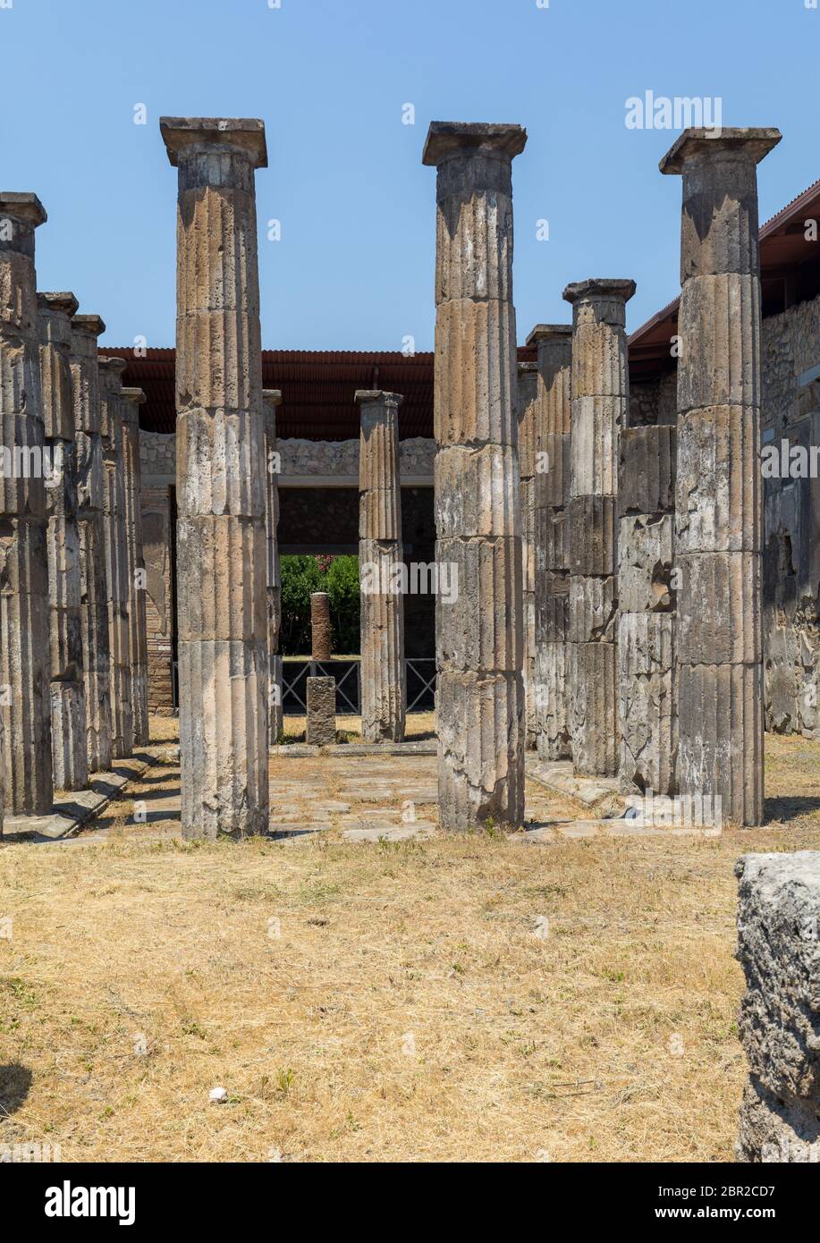Ancient city of Pompeii, Italy. Roman town destroyed by Vesuvius ...