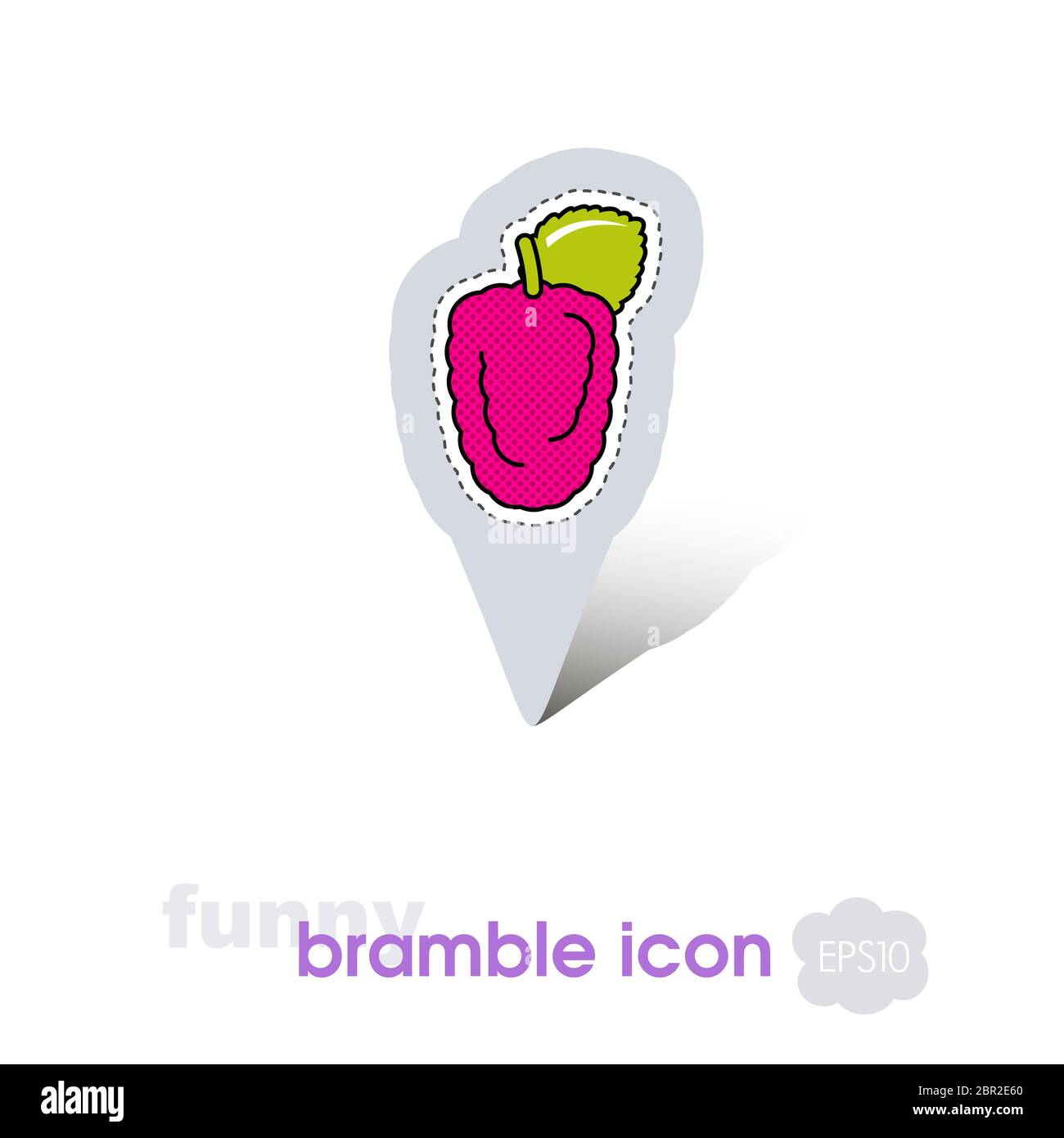 Mulberry with leaf pin map icon. Mulberry fruit sign. Map pointer. Map ...