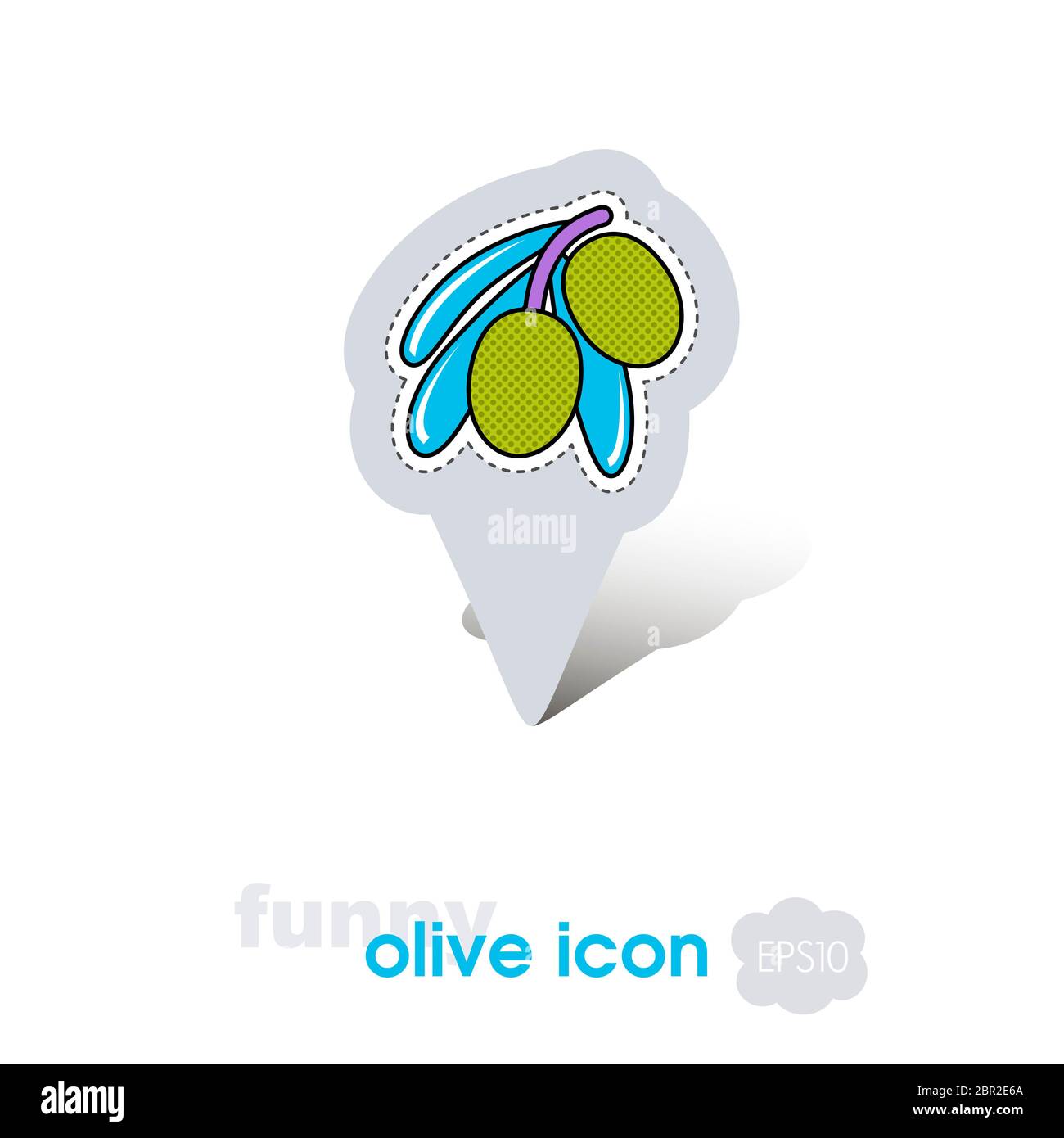 Olive pin map icon. Olive tropical fruit sign. Map pointer. Map markers ...