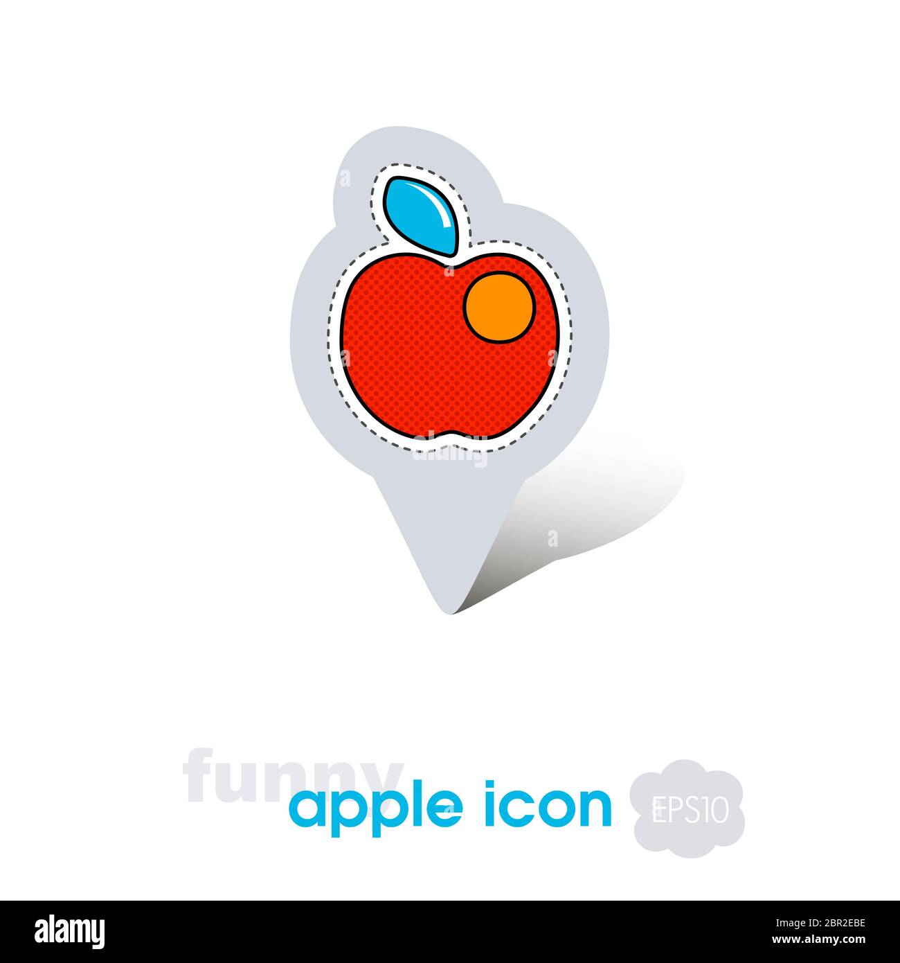 Apple pin map icon. Apple fruit sign. Map pointer. Map markers. Vector ...
