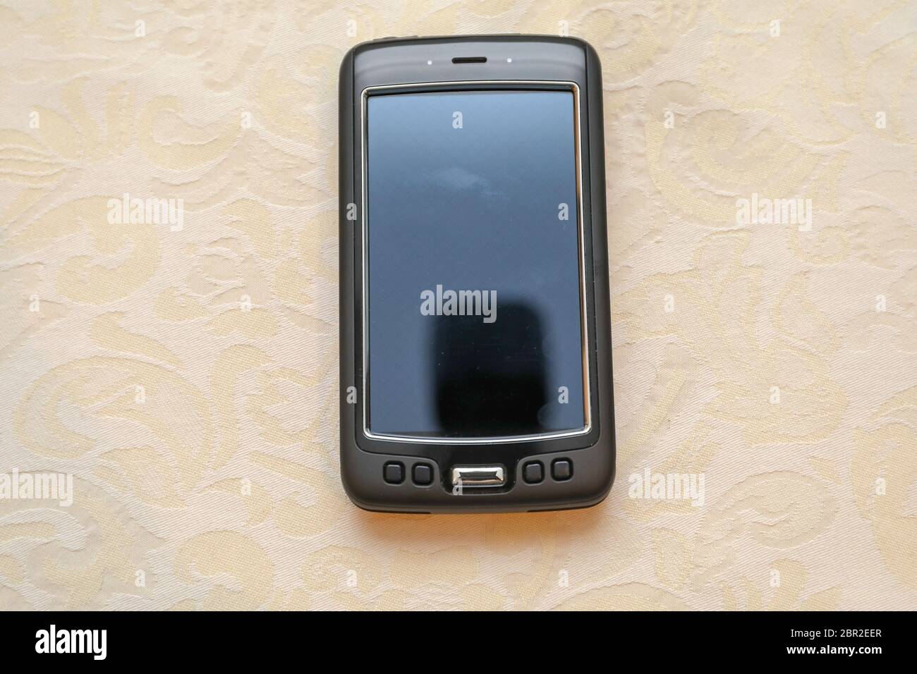 Smart Phone With Big Display at Table Stock Photo - Alamy