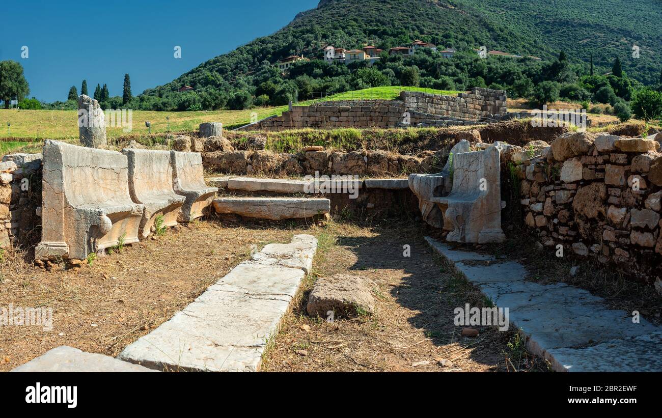 Impressions of the ancient Messene (ancient Messini) site, Greece Stock ...