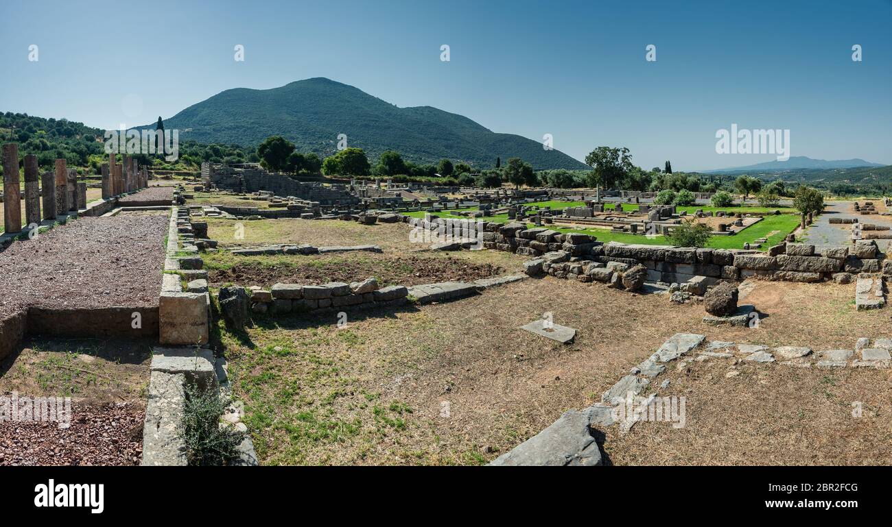 Impressions of the ancient Messene (ancient Messini) site, Greece Stock ...